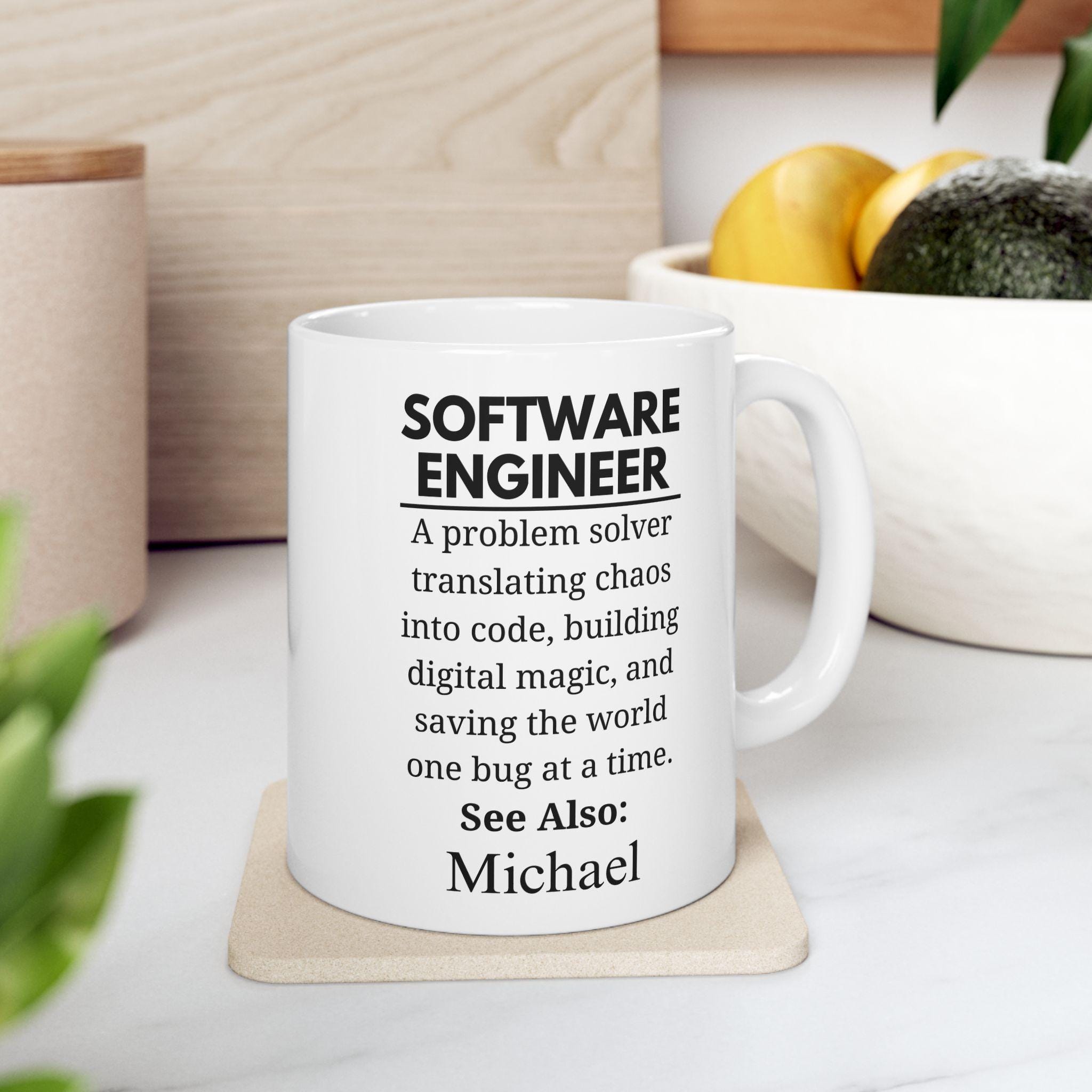 Software Engineer Gift, Personalized Tech Mug, Funny Tech Gift, Geek ...