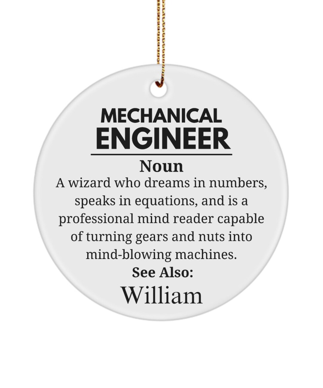 Engineer Ornament, Personalized Gift, Mechanical Engineer, Engineer ...