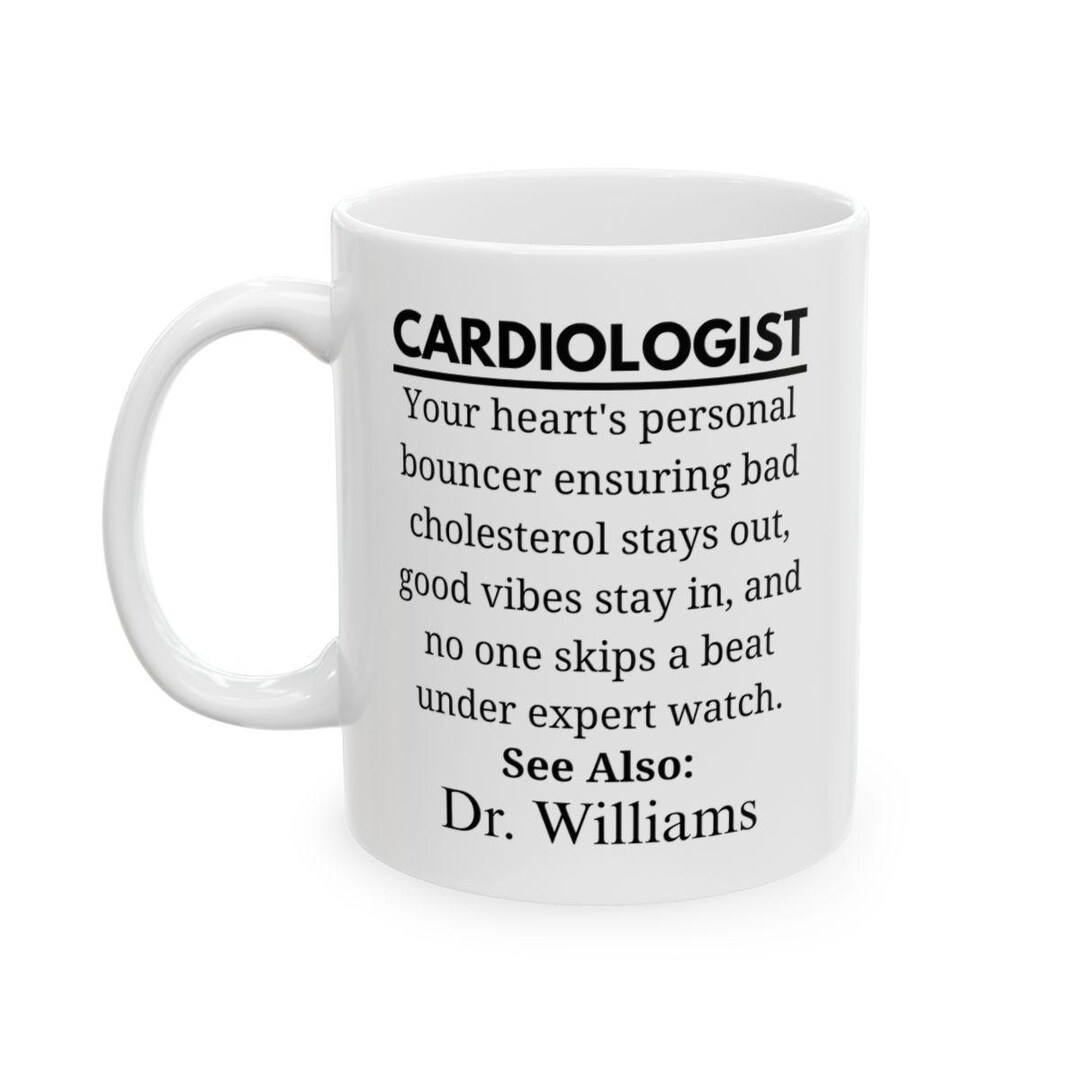 Cardiologist Mug, Personalized Mug, Heart Doctor Gift, Medical Student ...