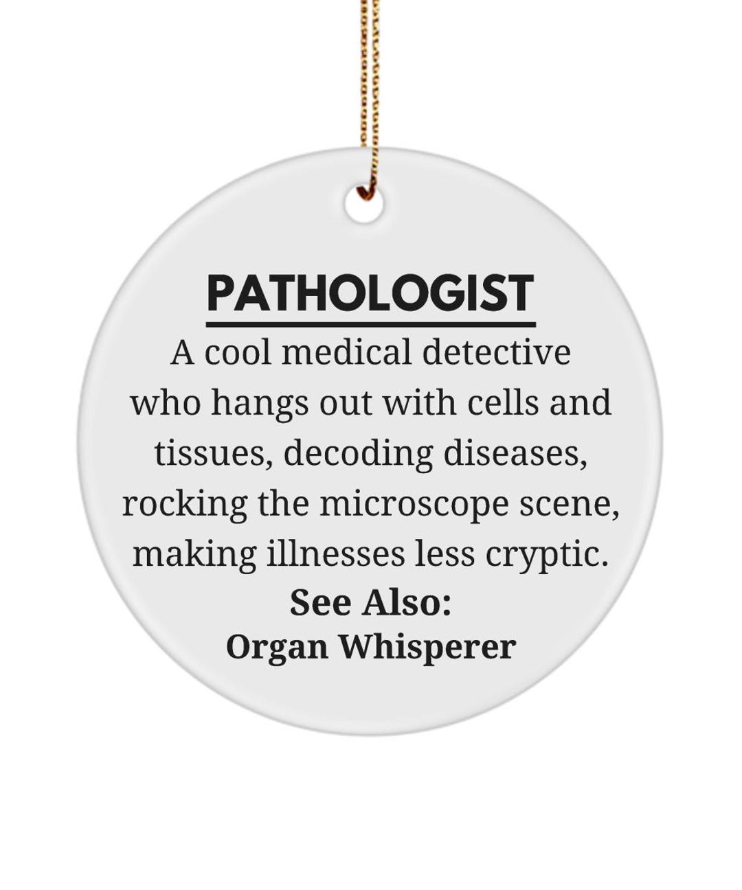 Pathologist Ornament, Gift Idea for Medical Doctor, Graduation Item ...