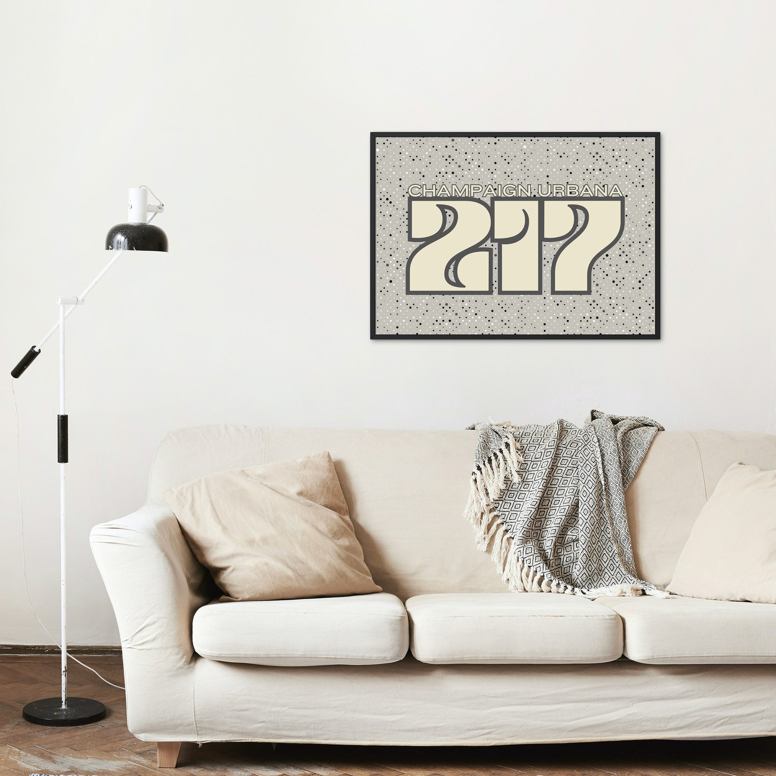 217 Champaign Urbana Area Code Poster Print- Illinois Wall Art - Etsy