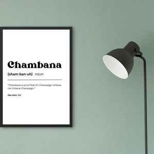 Chambana Definition Poster Print- Champaign-urbana Illinois Wall Art - Etsy