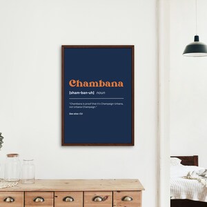 Chambana Definition Poster Print- Champaign-urbana Illinois Wall Art - Etsy