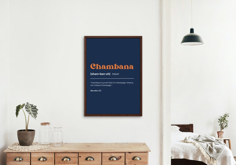 Chambana Definition Poster Print Champaign-urbana Illinois Wall Art - Etsy