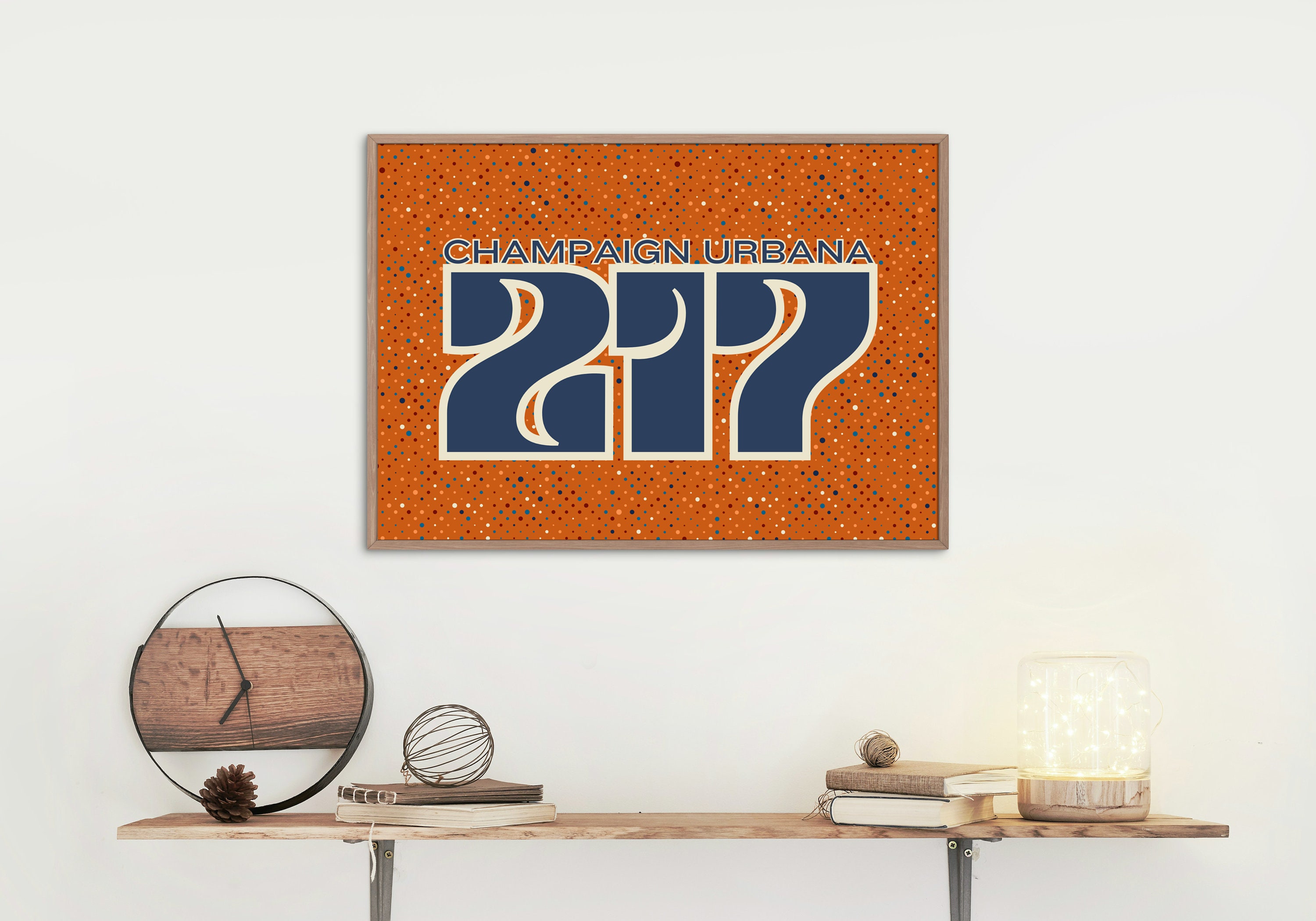 217 Champaign Urbana Area Code Poster Print- Illinois Wall Art - Etsy