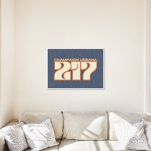217 Champaign Urbana Area Code Poster Print- Illinois Wall Art - Etsy
