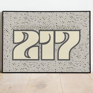 217 Champaign Urbana Area Code Poster Print- Illinois Wall Art - Etsy