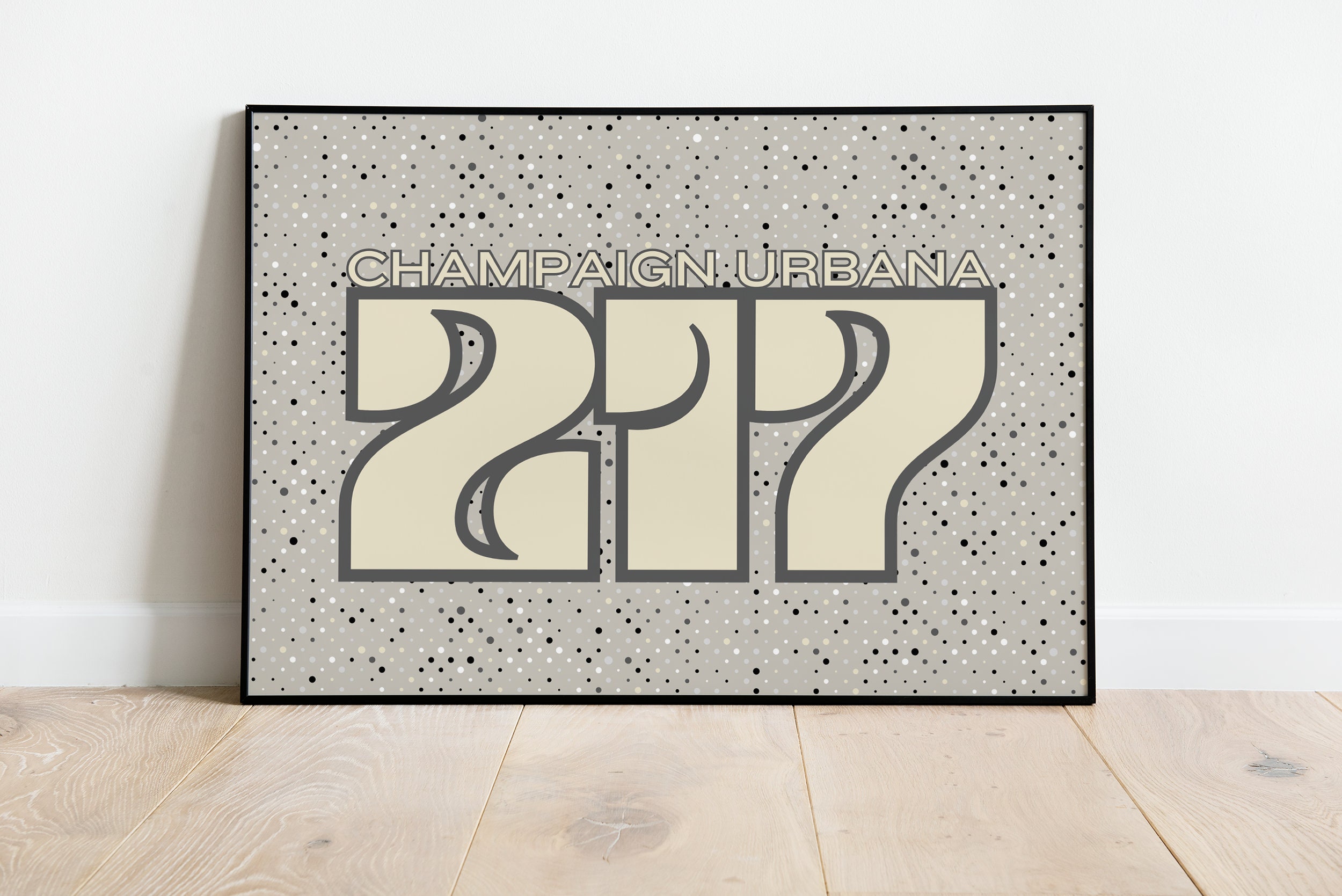 217 Champaign Urbana Area Code Poster Print- Illinois Wall Art - Etsy