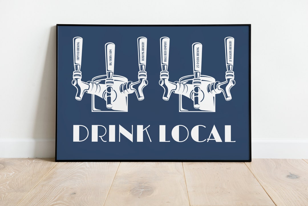 Drink Local Champaign-urbana Breweries Poster Print - Etsy