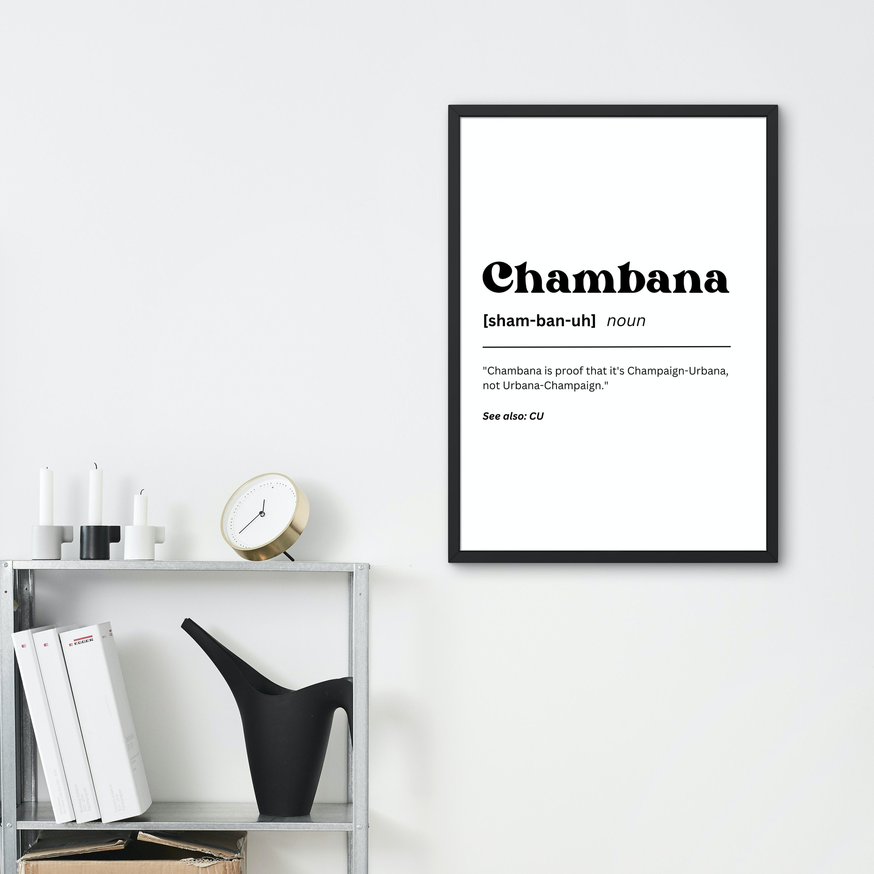Chambana Definition Poster Print Champaign-urbana Illinois Wall Art - Etsy