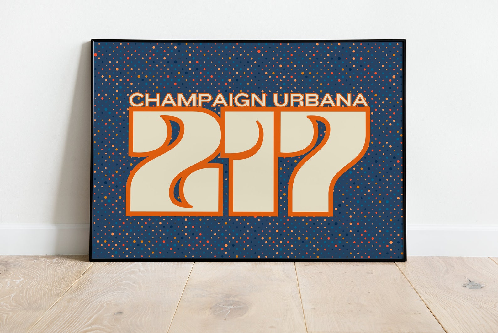 217 Champaign Urbana Area Code Poster Print- Illinois Wall Art - Etsy