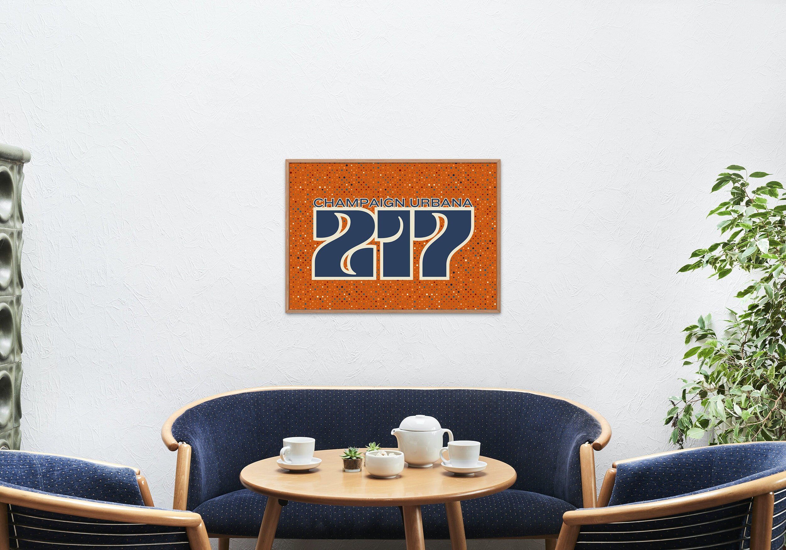 217 Champaign Urbana Area Code Poster Print- Illinois Wall Art - Etsy