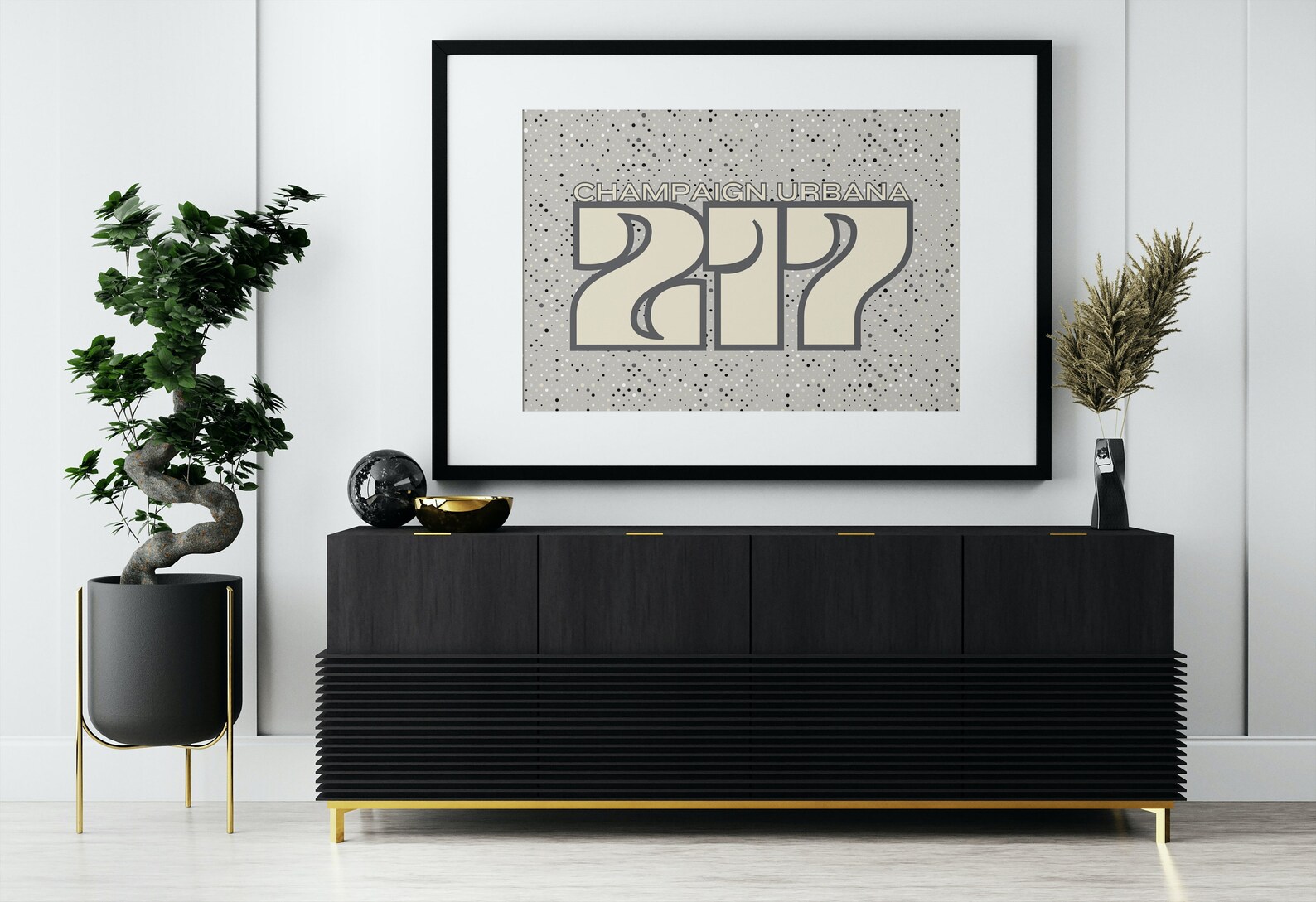 217 Champaign Urbana Area Code Poster Print- Illinois Wall Art - Etsy