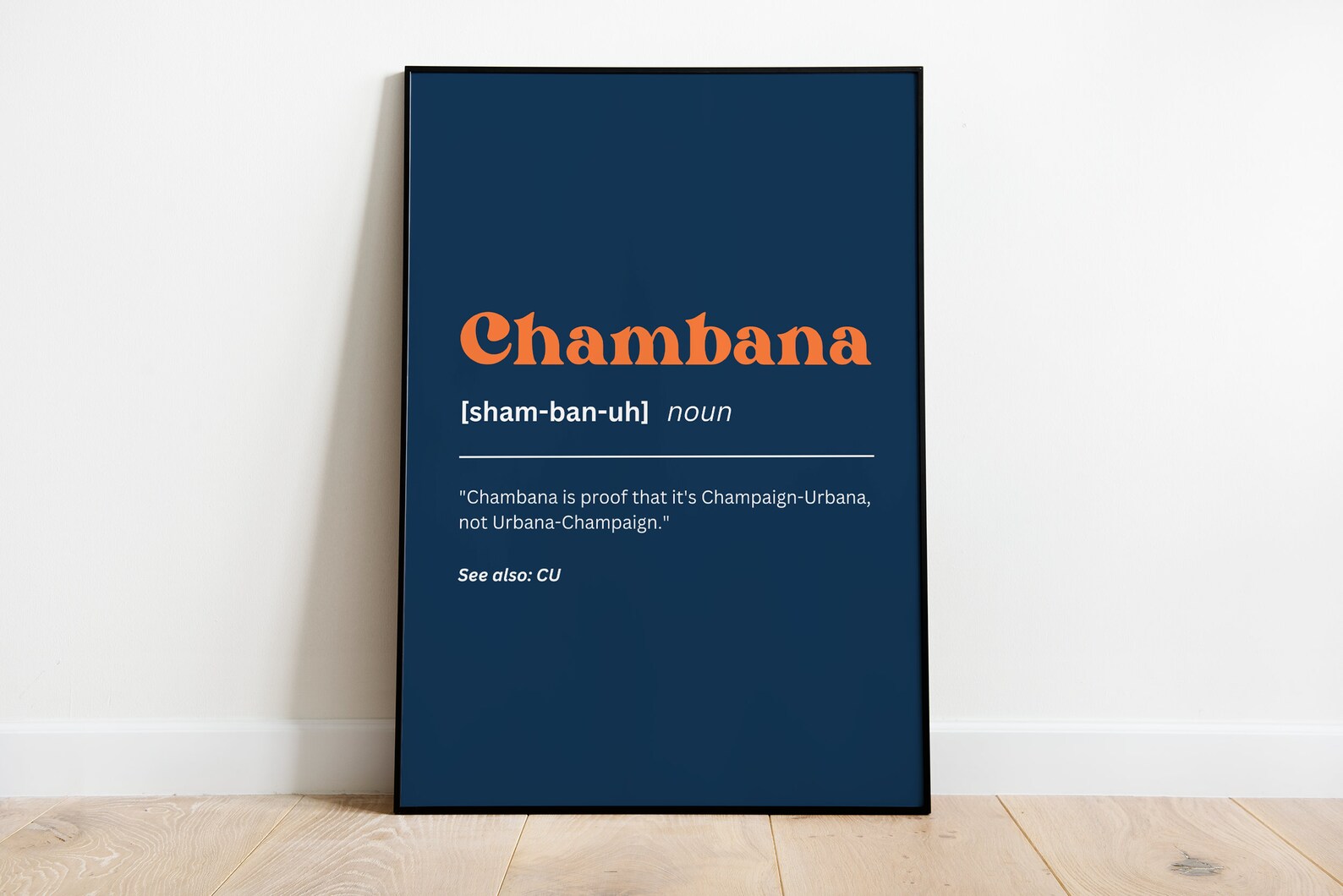 Chambana Definition Poster Print- Champaign-urbana Illinois Wall Art - Etsy