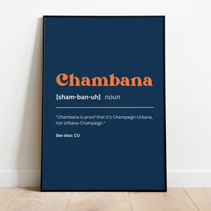 Chambana Definition Poster Print- Champaign-urbana Illinois Wall Art - Etsy