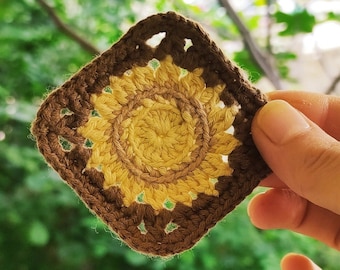 TANGLED Sun Crochet Square Pattern / PDF Written Pattern / - Etsy Australia