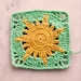 TANGLED Sun Crochet Square Pattern / PDF Written Pattern / English - Etsy