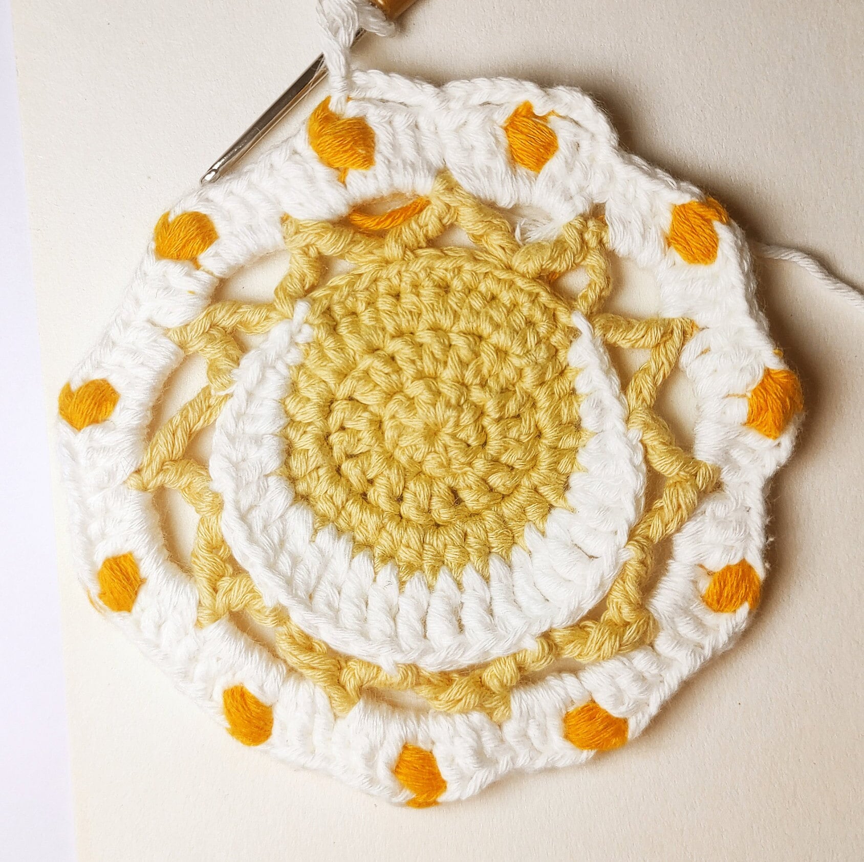 Sun and Moon Granny Square Crochet Pattern: Solar Eclipse Flower (PDF ...