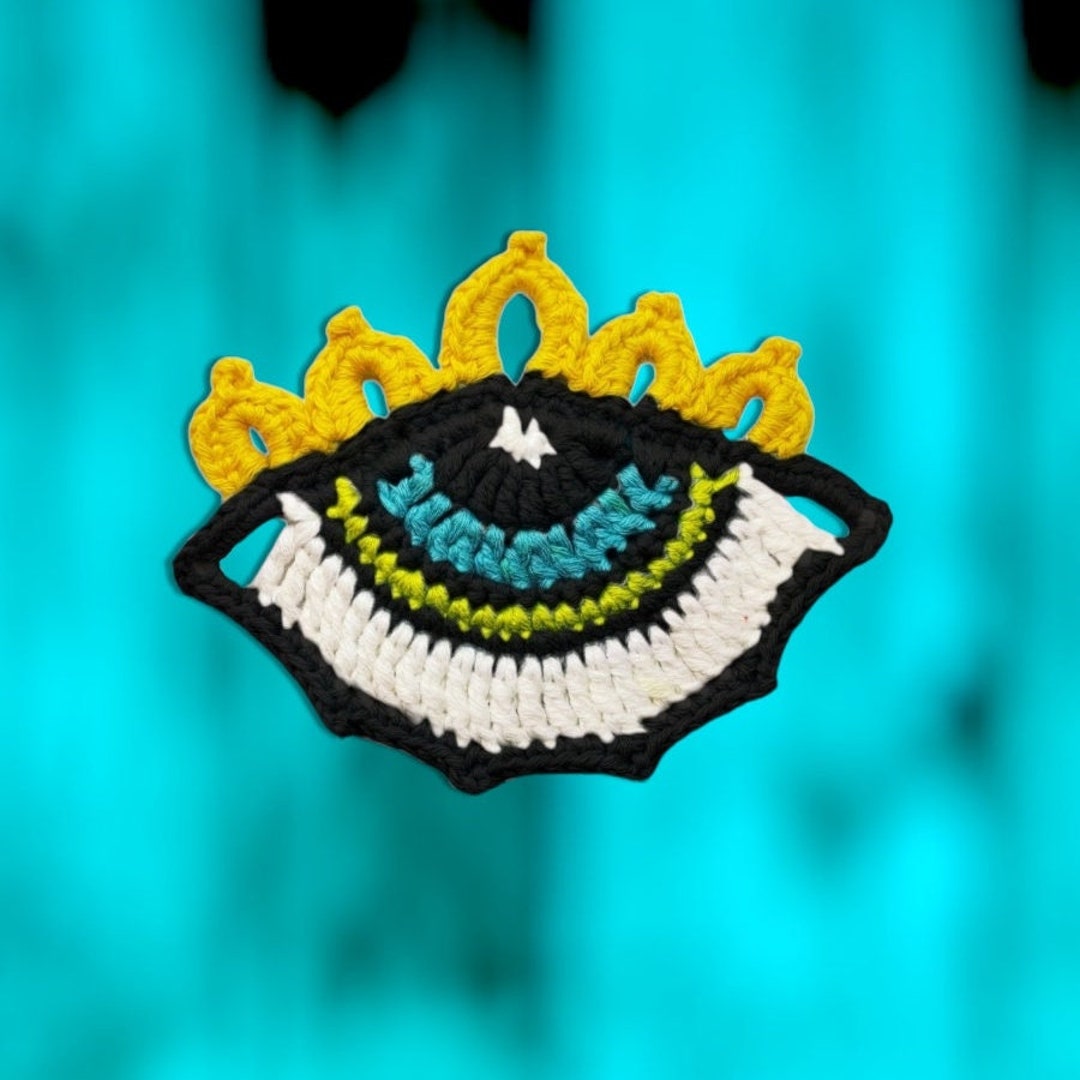 Third Eye Crochet Applique Pattern PDF ENGLISH Written - Etsy