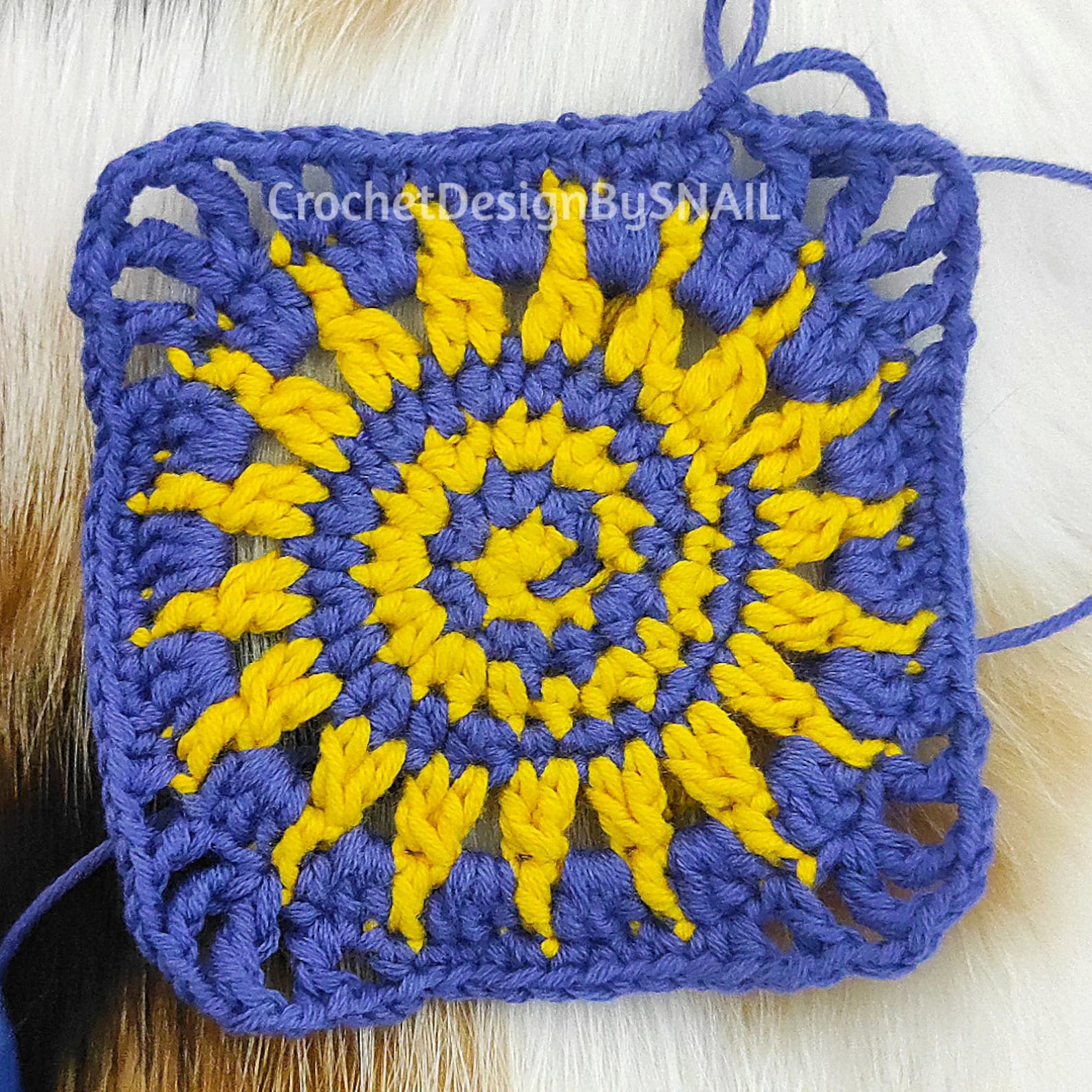 Spiral Sun Granny Square Pattern-celtic Sun Crochet Tutorial /PDF ...