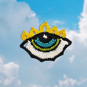 Third Eye Crochet Applique Pattern - PDF - ENGLISH Written Pattern - Etsy