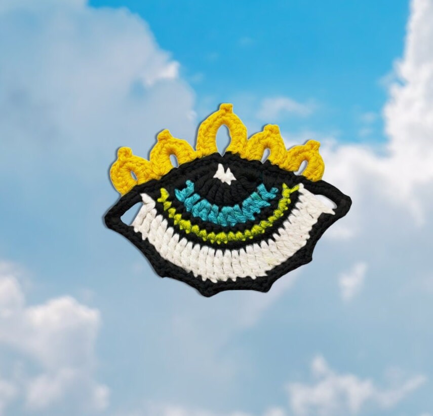 Third Eye Crochet Applique Pattern - PDF - ENGLISH Written Pattern - Etsy