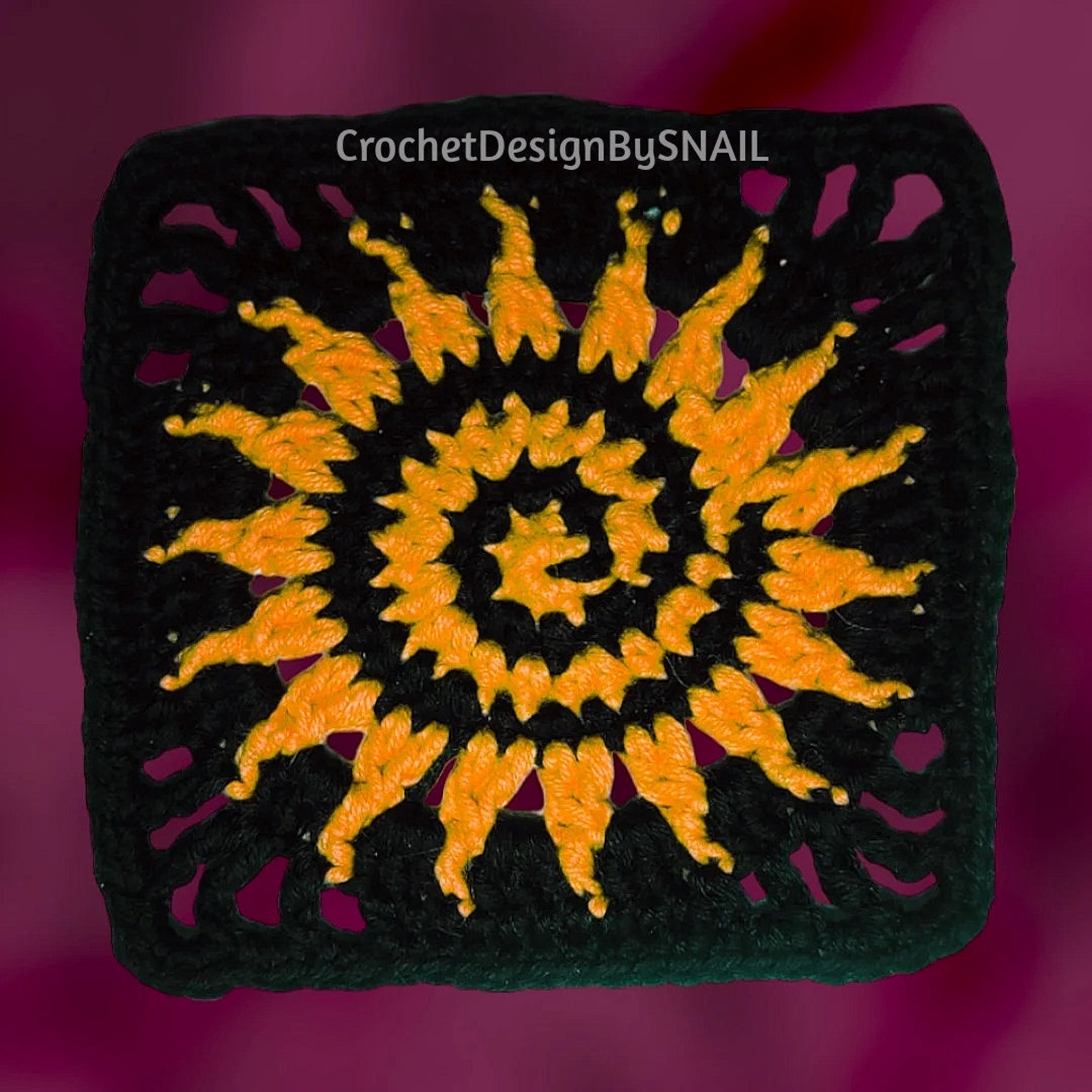 Spiral Sun Granny Square Pattern-celtic Sun Crochet Tutorial /PDF ...