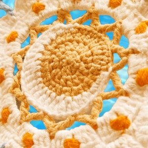 Sun and Moon Granny Square Crochet Pattern: Solar Eclipse Flower (PDF ...