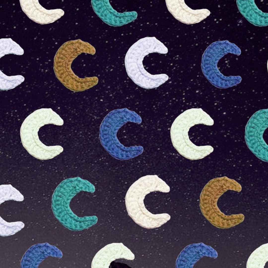 Crochet Moon Applique PDF Pattern/english - Etsy