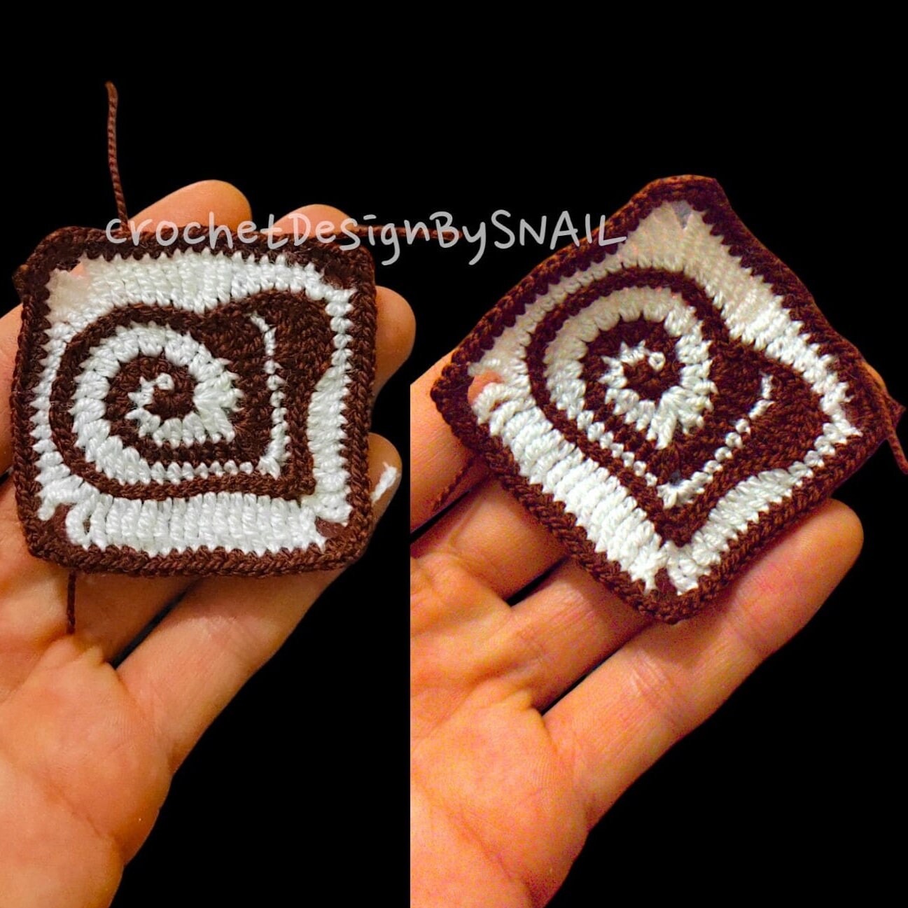 Wonky Red Heart Crochet Granny Square Pattern / Spiral Tribal Design ...