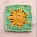 TANGLED Sun Crochet Square Pattern / PDF Written Pattern / - Etsy