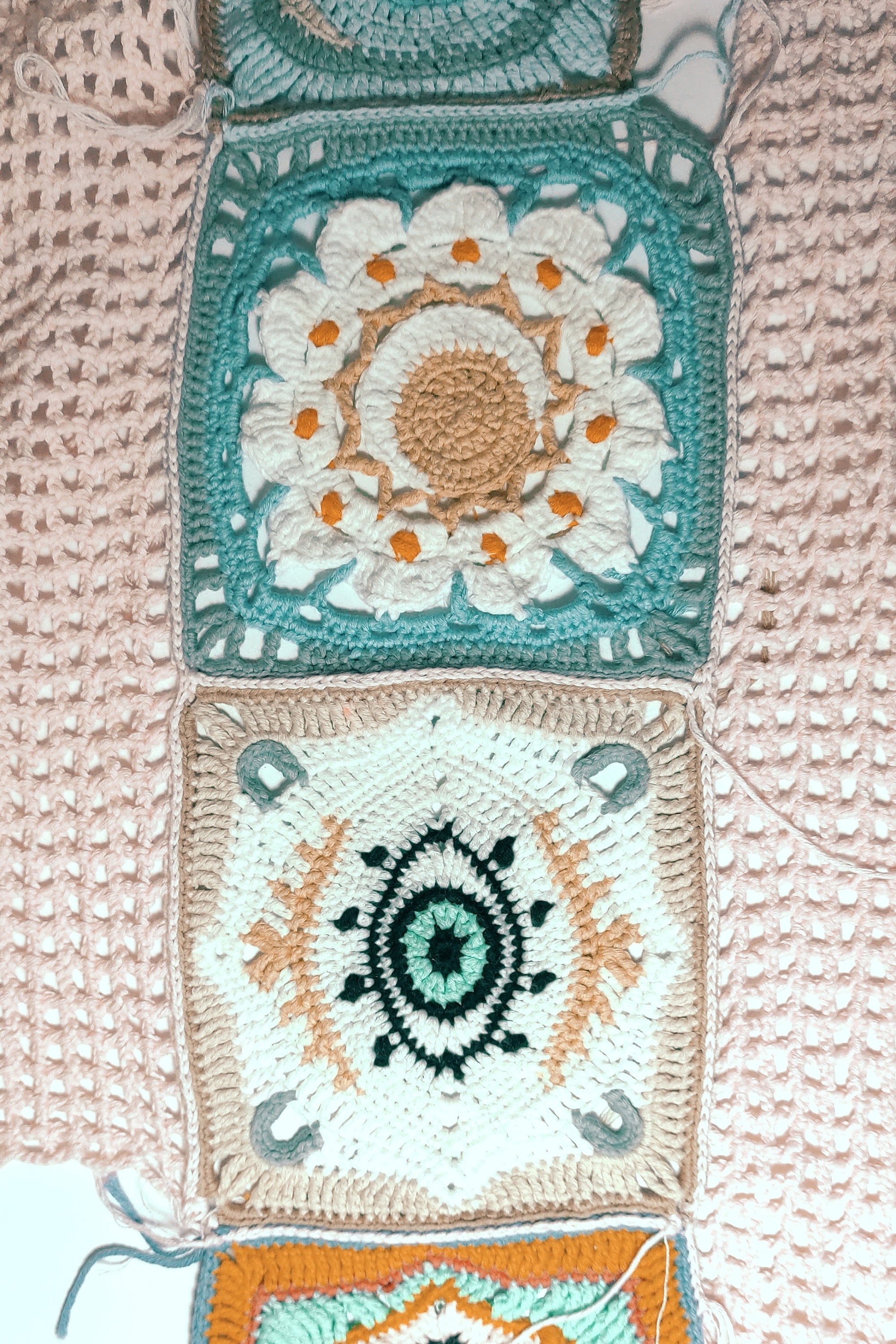 Sun and Moon Granny Square Crochet Pattern: Solar Eclipse Flower (PDF ...