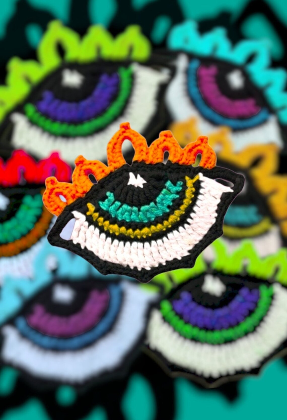Third Eye Crochet Applique Pattern - PDF - ENGLISH Written Pattern - Etsy