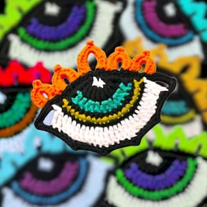 Third Eye Crochet Applique Pattern - PDF - ENGLISH Written Pattern - Etsy