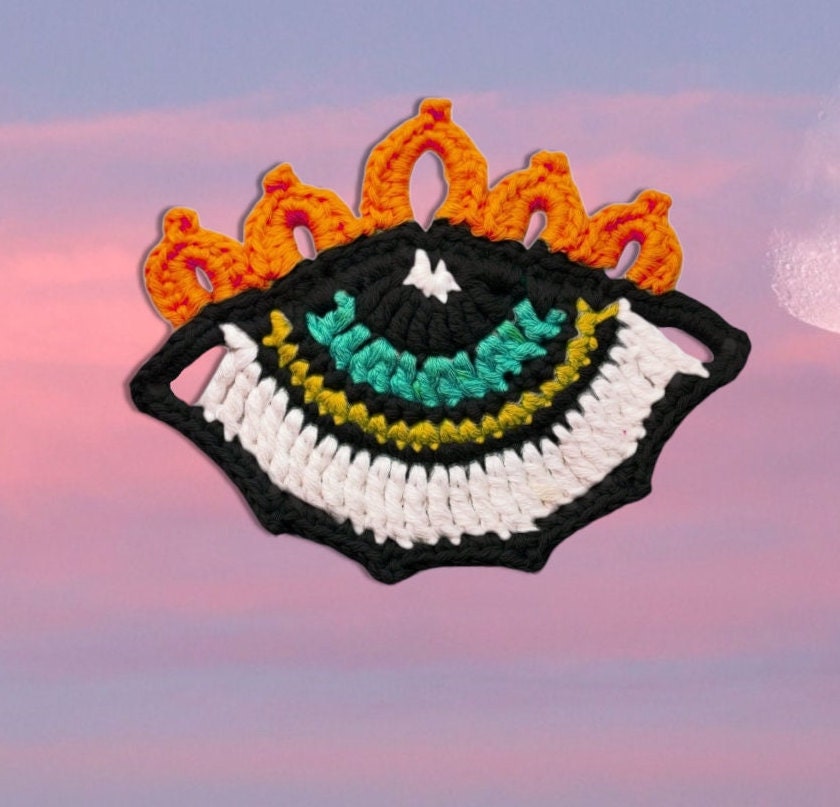 Third Eye Crochet Applique Pattern - PDF - ENGLISH Written Pattern - Etsy