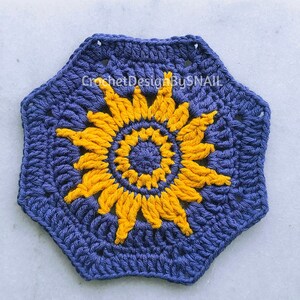 Celestial Crochet Pattern Pack: Sun, Moon, Evil Eye Granny Squares (PDF ...