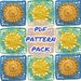Spiral Sun + Tangled Sun Granny Square Patterns / PDF/ English ...