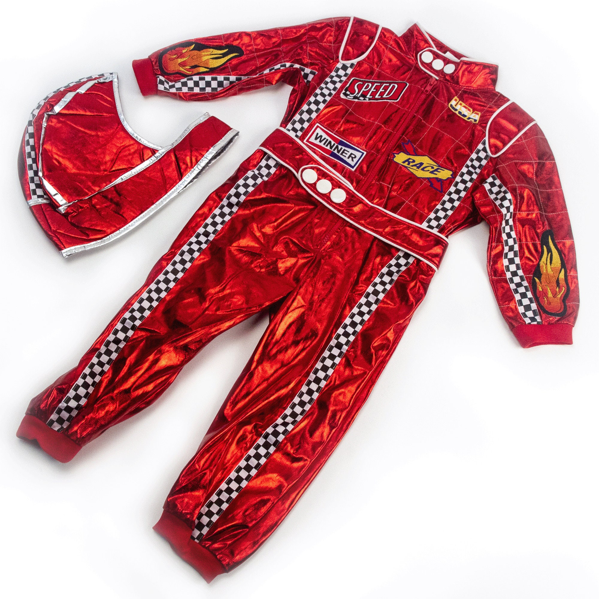 Race Car Driver Pretend Play Costume Size 3/4 small - Etsy