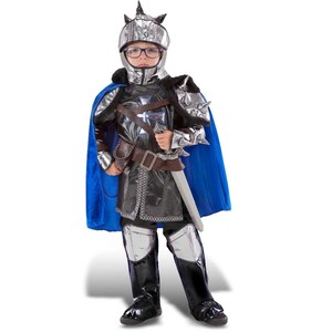 Silver Knight Costume: Spiked Armor, Cape, Helmet - 4 Piece Set - Etsy