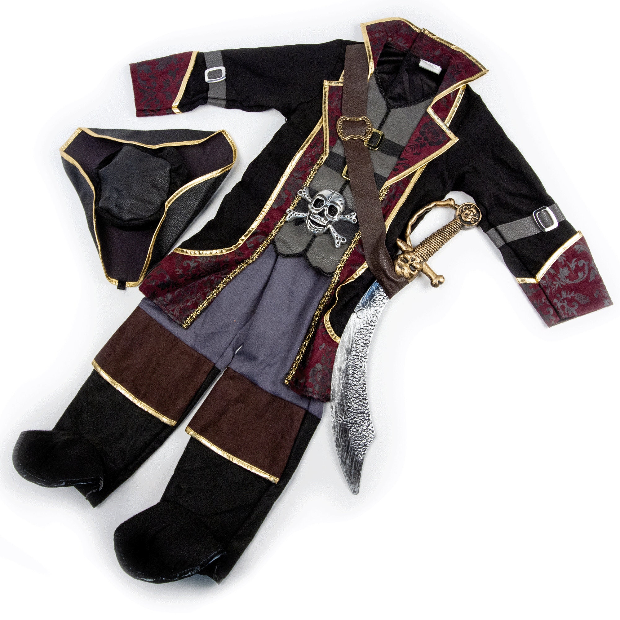 Pirate Captain Kids Costume - Etsy