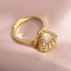Seashell Pearl Ring, Polly Pocket Style, Openable Ring, Open Hinge Ring ...