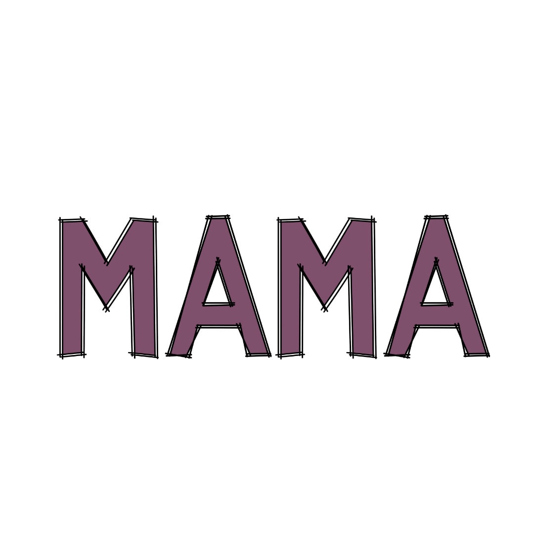 Mama Purple Letter - Etsy