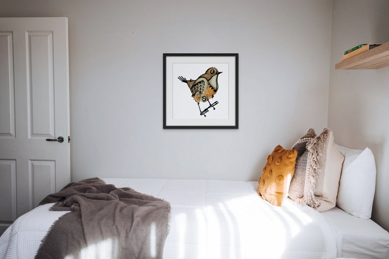 Printable Wall Art Mechanical Red Robin Steampunk Animal Print, Gift ...