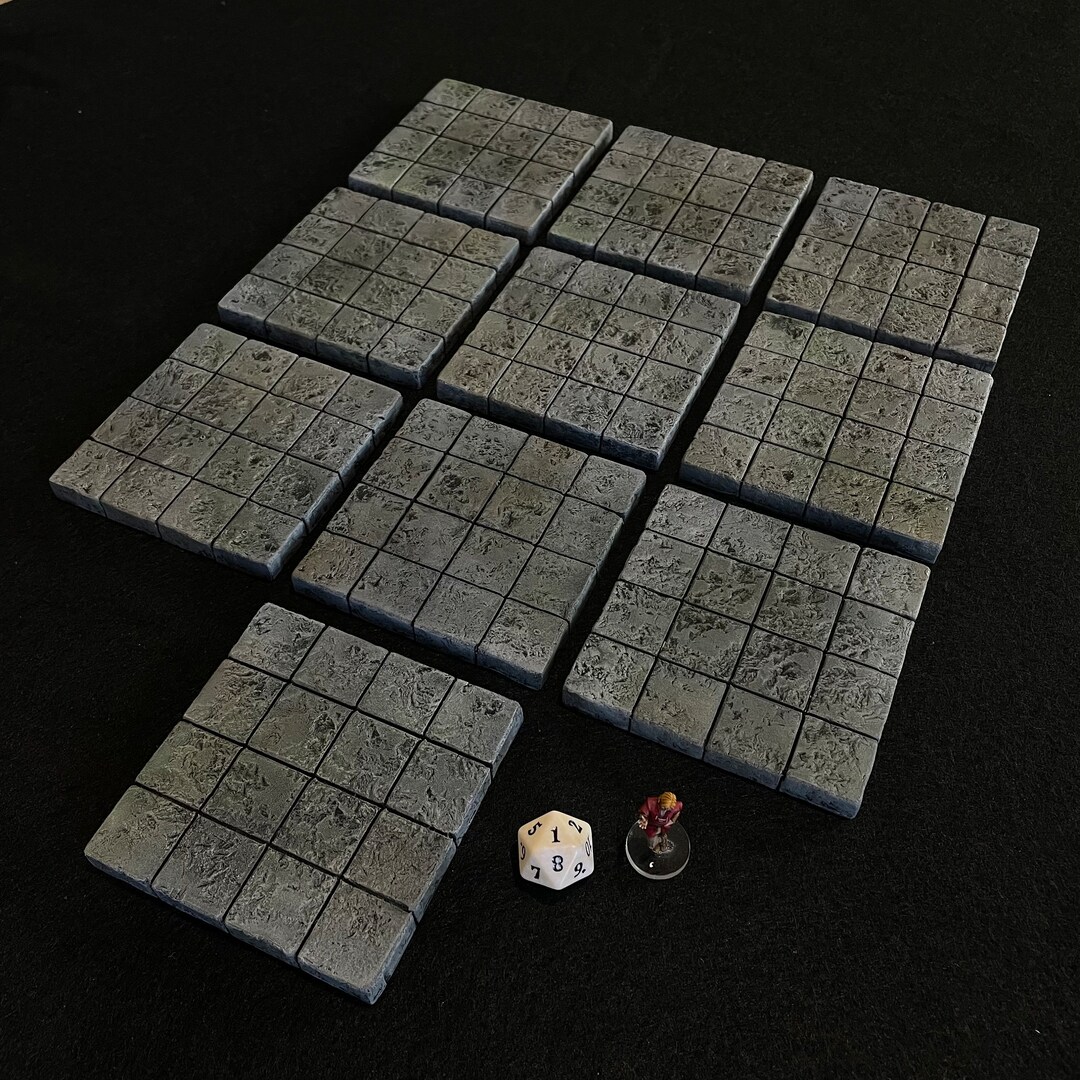 10-piece Modular Stone Dungeon Tile Set for Role-playing Games | D&D ...