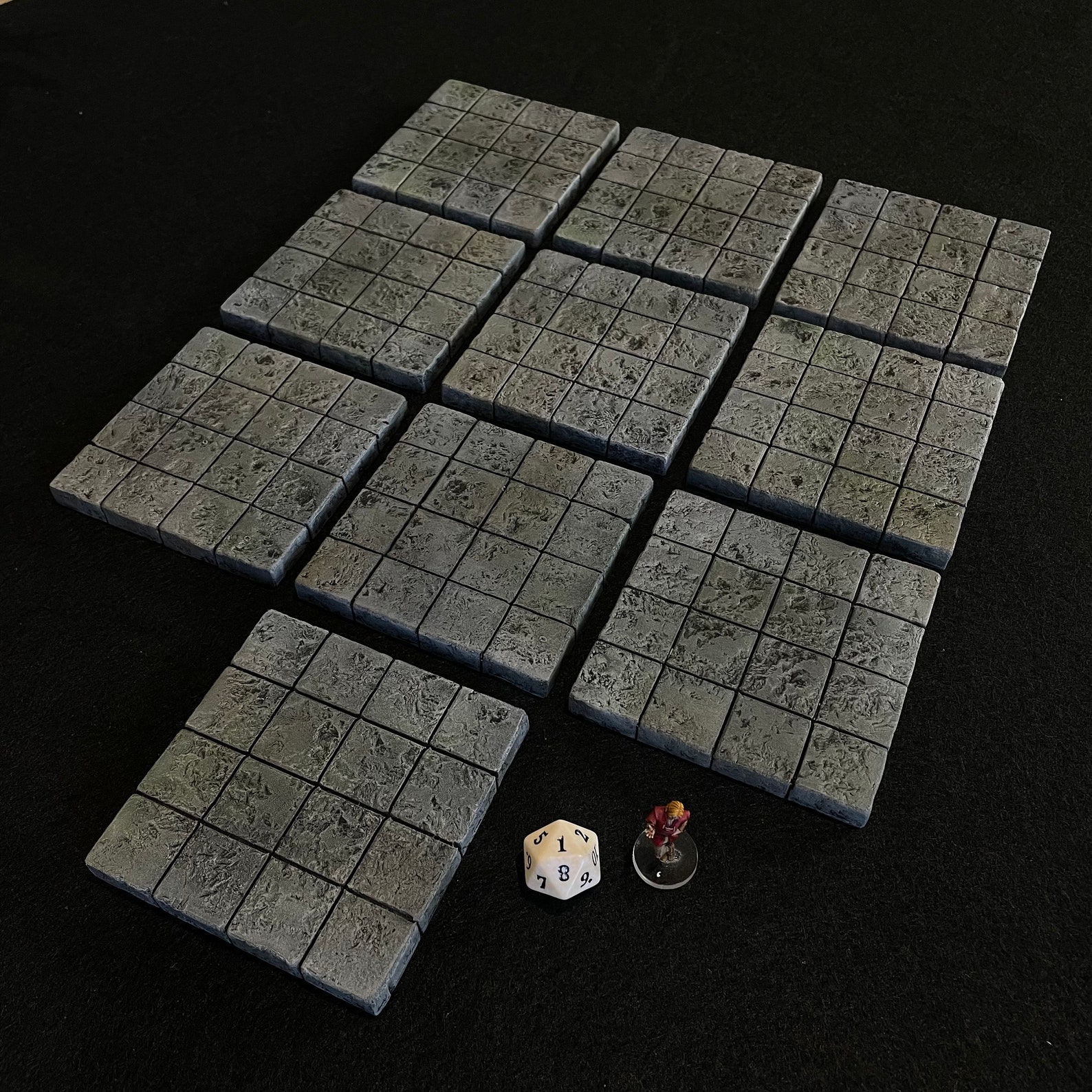 10-piece Modular Stone Dungeon Tile Set for Role-playing Games | D&D ...