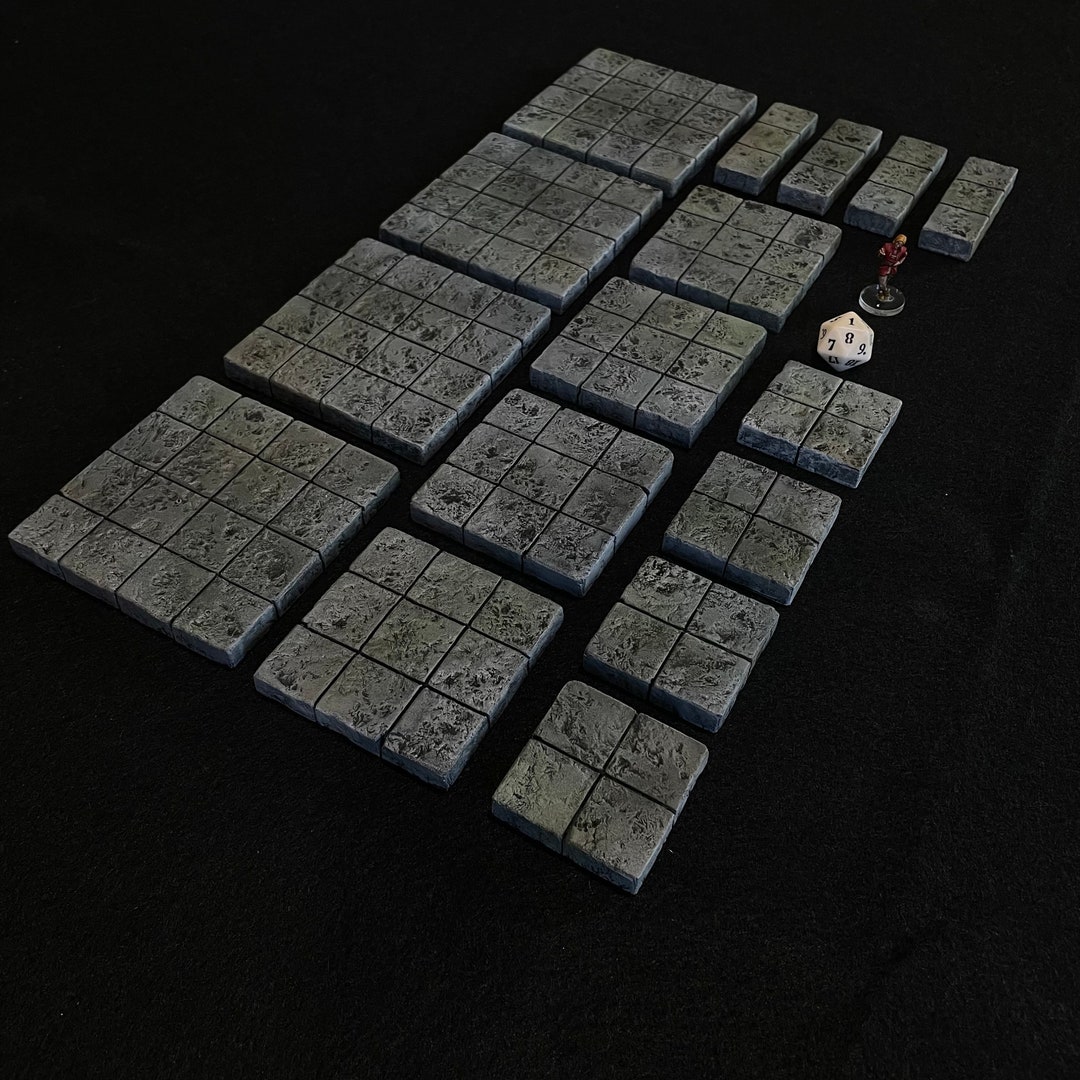 Kit 16 Modular Stone Dungeon Tiles for Role Playing Game in XPS Foam ...