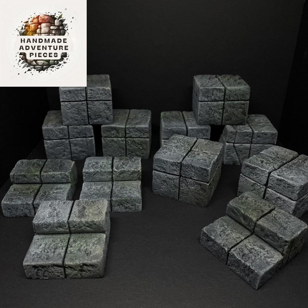 Kit of 12 Stone Tiles to Create High Structures and Dungeon Stairs for ...