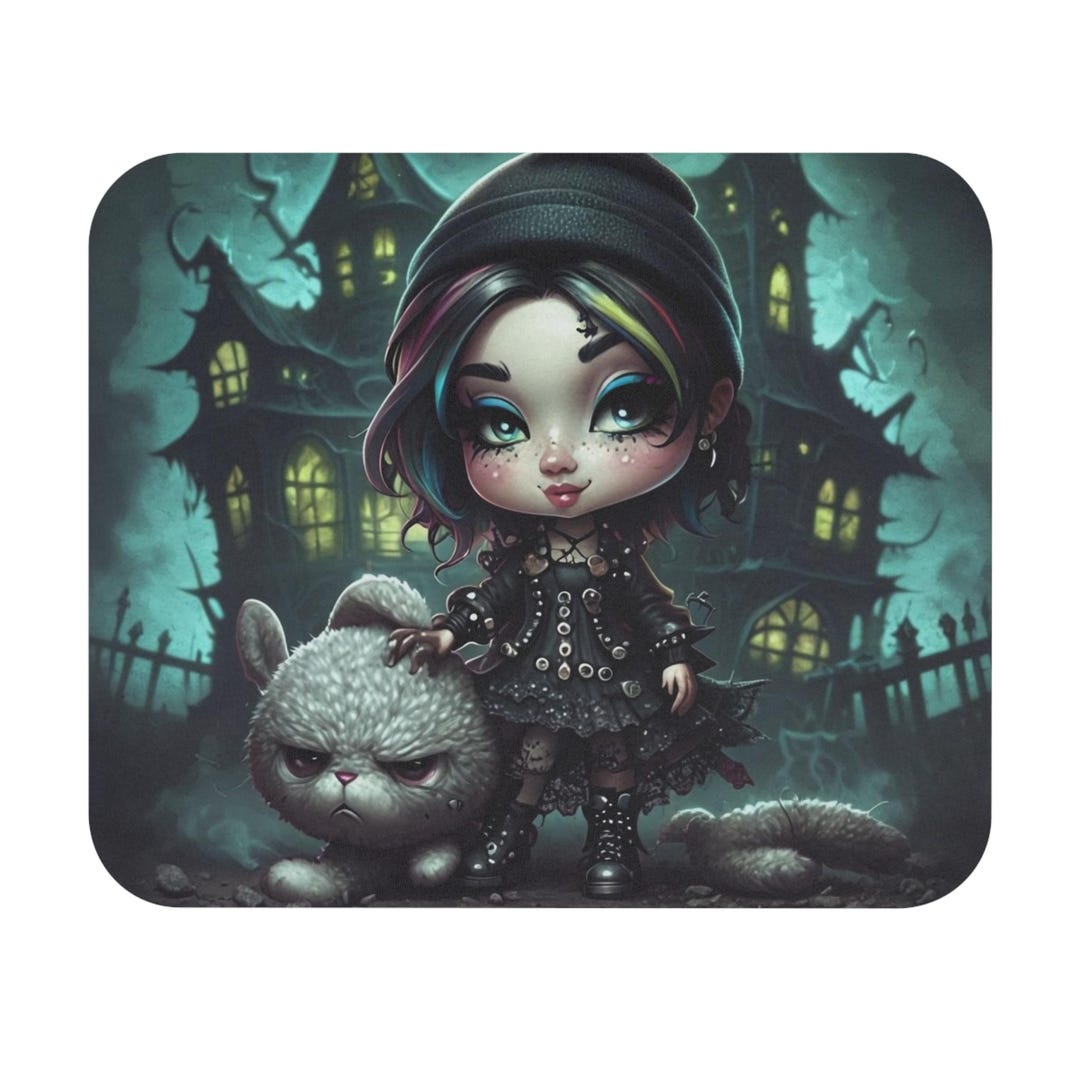 Gothic Mouse Pad, Unique Gaming Mat, Skull Art Desk Accessory, Cute ...