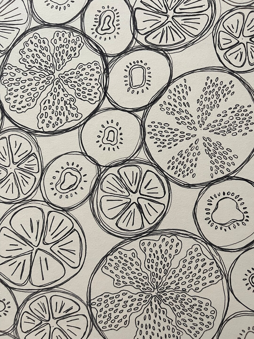 Hand Drawn Citrus Print, Printable Instant Download - Etsy