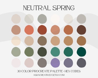 Groovy Spring Procreate Color Palette | Color Swatches |for Digital ...